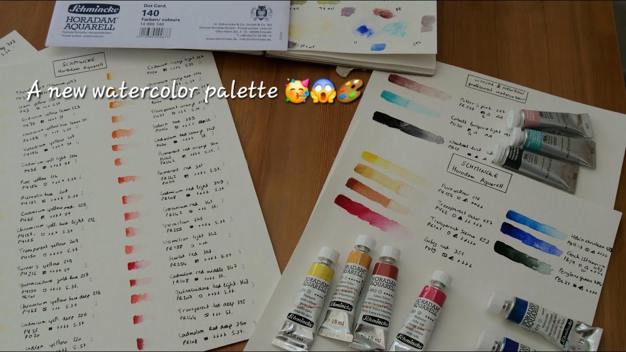 #3 Artist vlog - Creating my new watercolor palette - YouTube