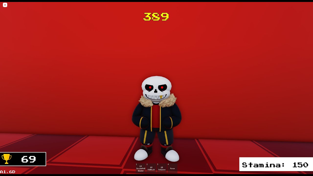 Playing as Underfell Sans in Undertale Last Bad Time on Roblox - YouTube