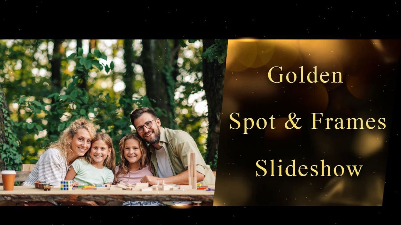 “Golden Spot & Frames” Slideshow Template for SmartSHOW 3D - YouTube