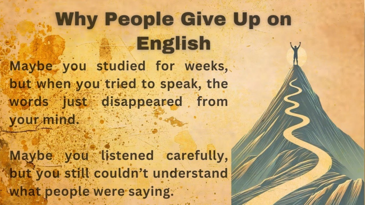 Why People Give Up on English || Graded Reader || Improv Your English ...