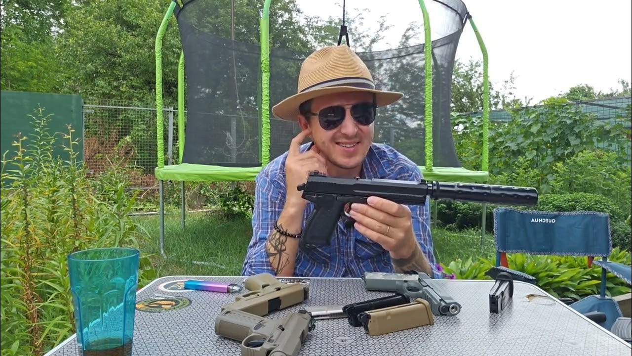 обзор East Crane Glock 19x, AAP01 ACTION ARMY, TOKYO MARUI FOLIAGE WARRIOR & SOCOM MK.23 - YouTube