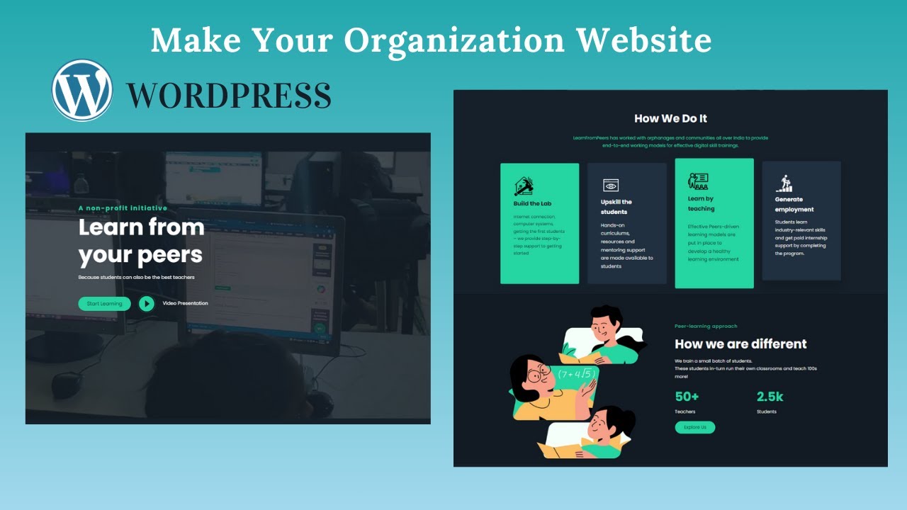 How to make an Organization Website within 1 Hour || Oneshot Website ...