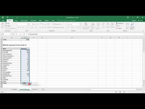 Excel 3 Segment 7 - AutoSum , Average, Maximum and Minimum Functions - YouTube