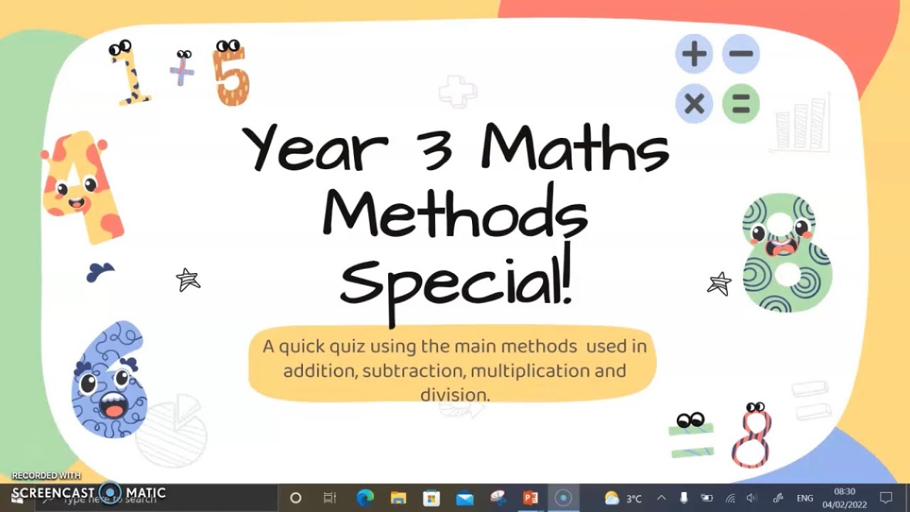 Year 3 Written Maths Methods Quiz - YouTube