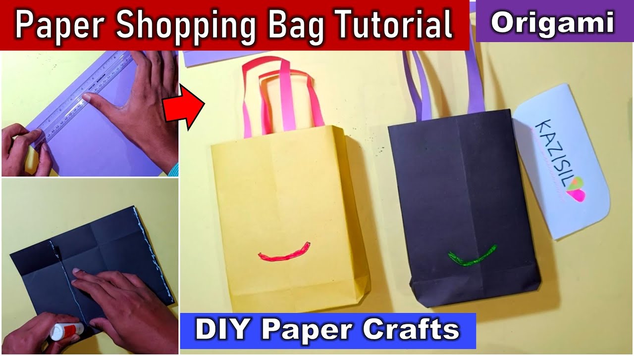 Paper Craft | Paper Bag Making at Home | How to Make Paper Bag | Paper ...