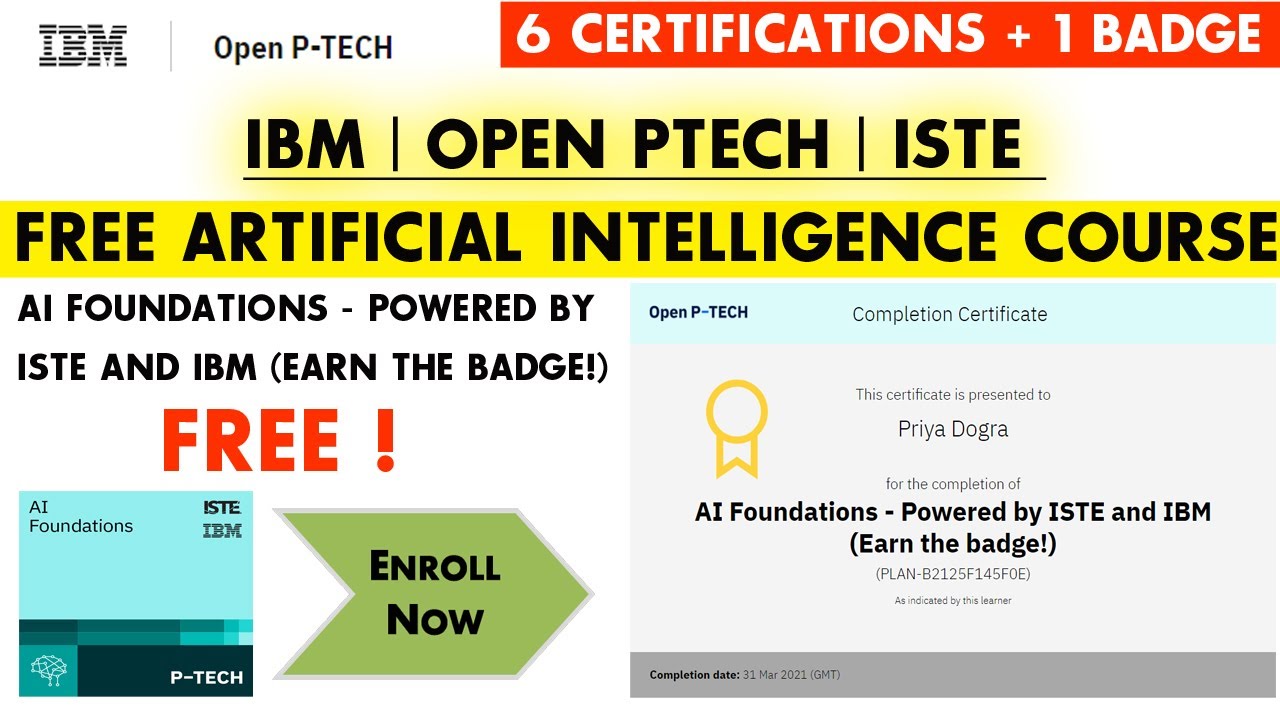IBM Free Certificate | Artificial Intelligence Free Course powered by ...