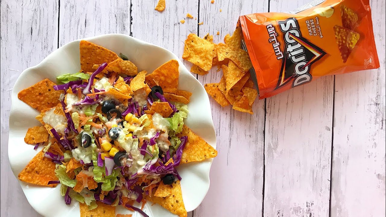 طريقة عمل سلطة الدوريتوس او الناتشوز 🥗 وصفة Doritos Salad Nachos رح تعتمدوها 👍🏻 Youtube