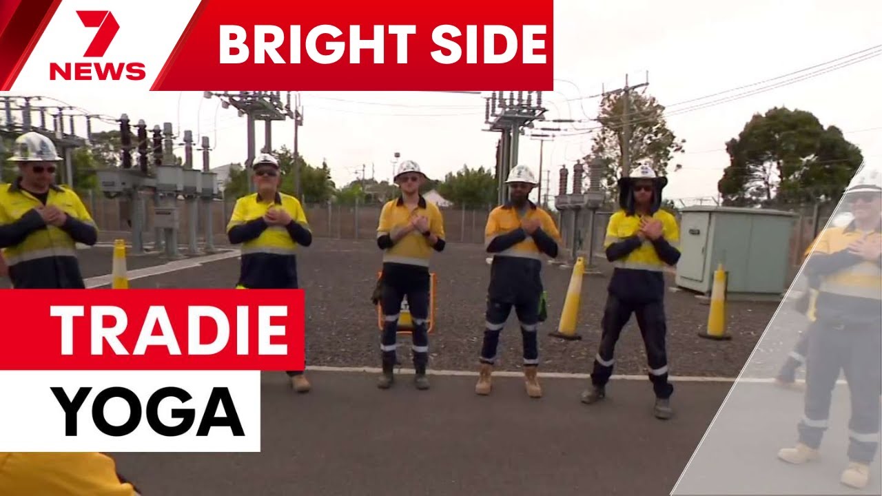 Construction workers find their inner zen with yoga sessions | 7NEWS ...