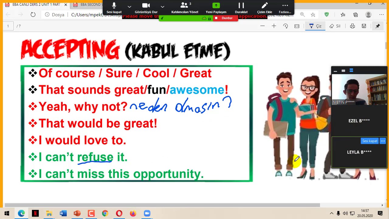 UNIT 1 FRIENDSHIP / Inviting - Accepting - Refusing - EBA CANLI DERS - YouTube