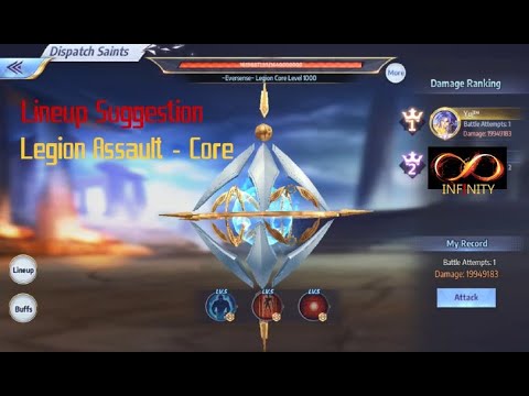 Legion Assault Core Lineup for Low to Mid stat Account - YouTube