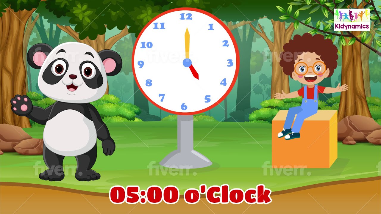 Learning Time on a Clock | Analog Clock Practice for Kids | Nursery ...