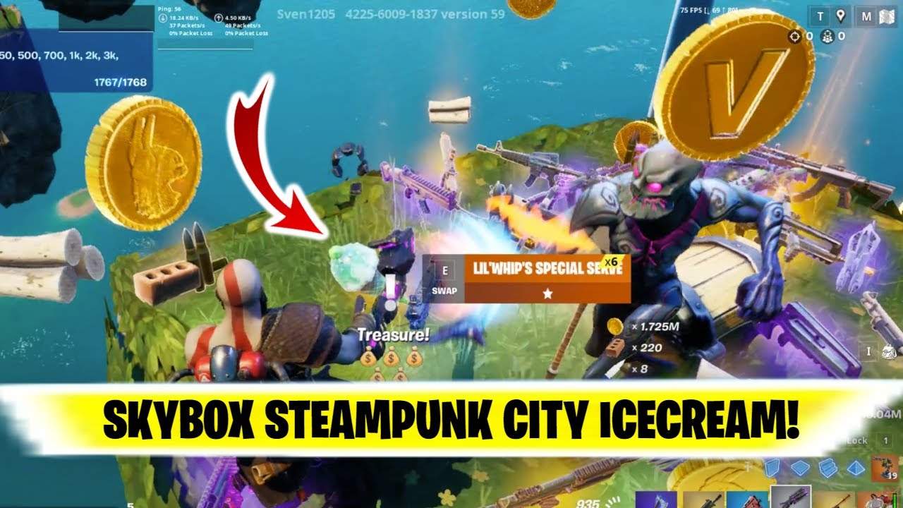 Fortnite Skybox Secret ICE CREAM | How to get Lil Whip Ice Cream in ...