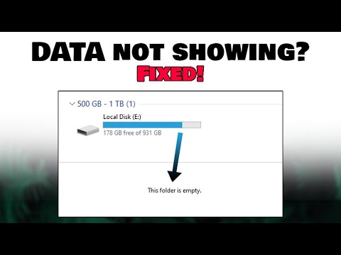 Drive not showing Data even though it still exists (SSD, HDD, Flash Drive, and other) Fixed!