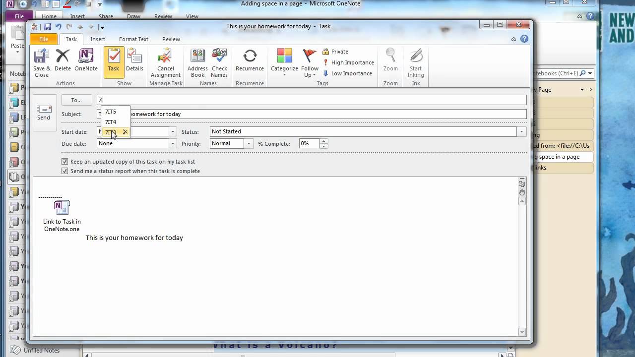 Assigning Tasks to students - OneNote Skills - YouTube