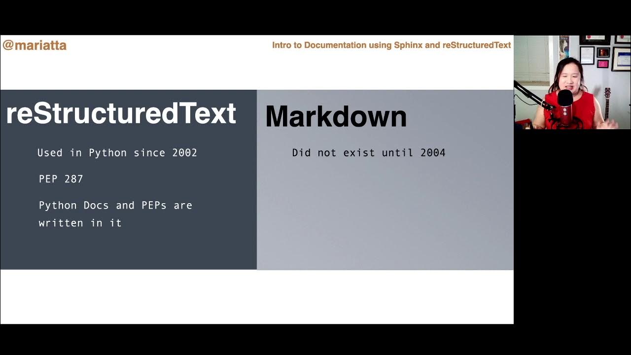 Mariatta Wijaya - Introduction to Sphinx Docs and reStructuredText - Pyninsula #28 - YouTube