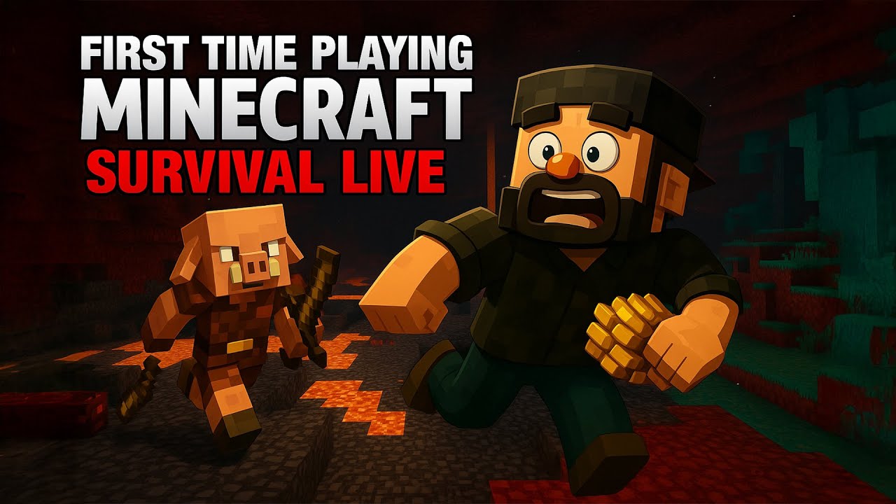 "FIRST TIME Playing Minecraft Survival 😱 | Can I Survive My First Night ...