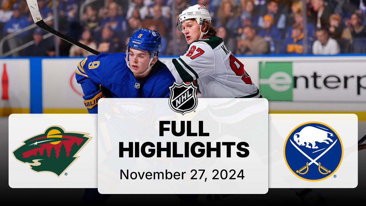 NHL Highlights | Wild vs. Sabres | November 27, 2024 - YouTube
