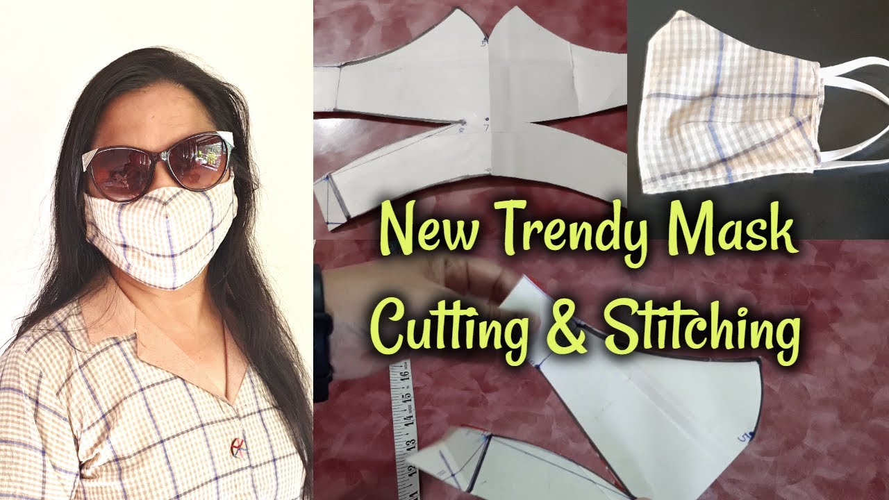 New Trendy Face Mask Cutting & Stitching | Easy Sew Face Mask| Face ...