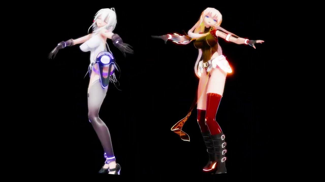 HIMEHINA『V』Yowane Haku Megurine Luka MMD / 4K 60FPS Fixed Camera - YouTube