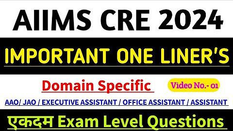 AIIMS CRE 2024 - YouTube