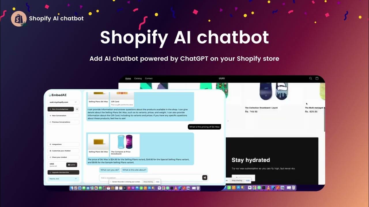 Shopify AI chatbot - Supercharge your E-commerce with AI - YouTube