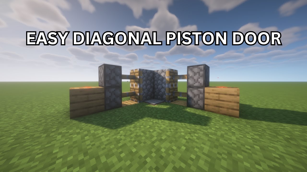 MINECRAFT 1.20+ DIAGONAL PISTON DOOR - YouTube