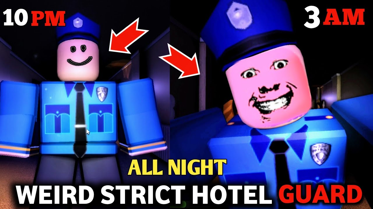 Weird Strict Hotel Guard Night 1 To Night 5 Full Walkthrough & All ...
