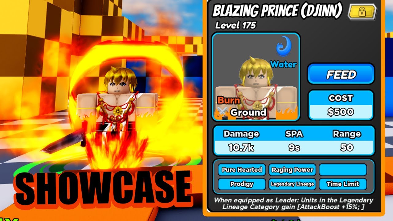 SHOWCASE DE EL *🔥BLAZING PRINCE 6 STARS 🔥* EN ASTD | roblox - YouTube