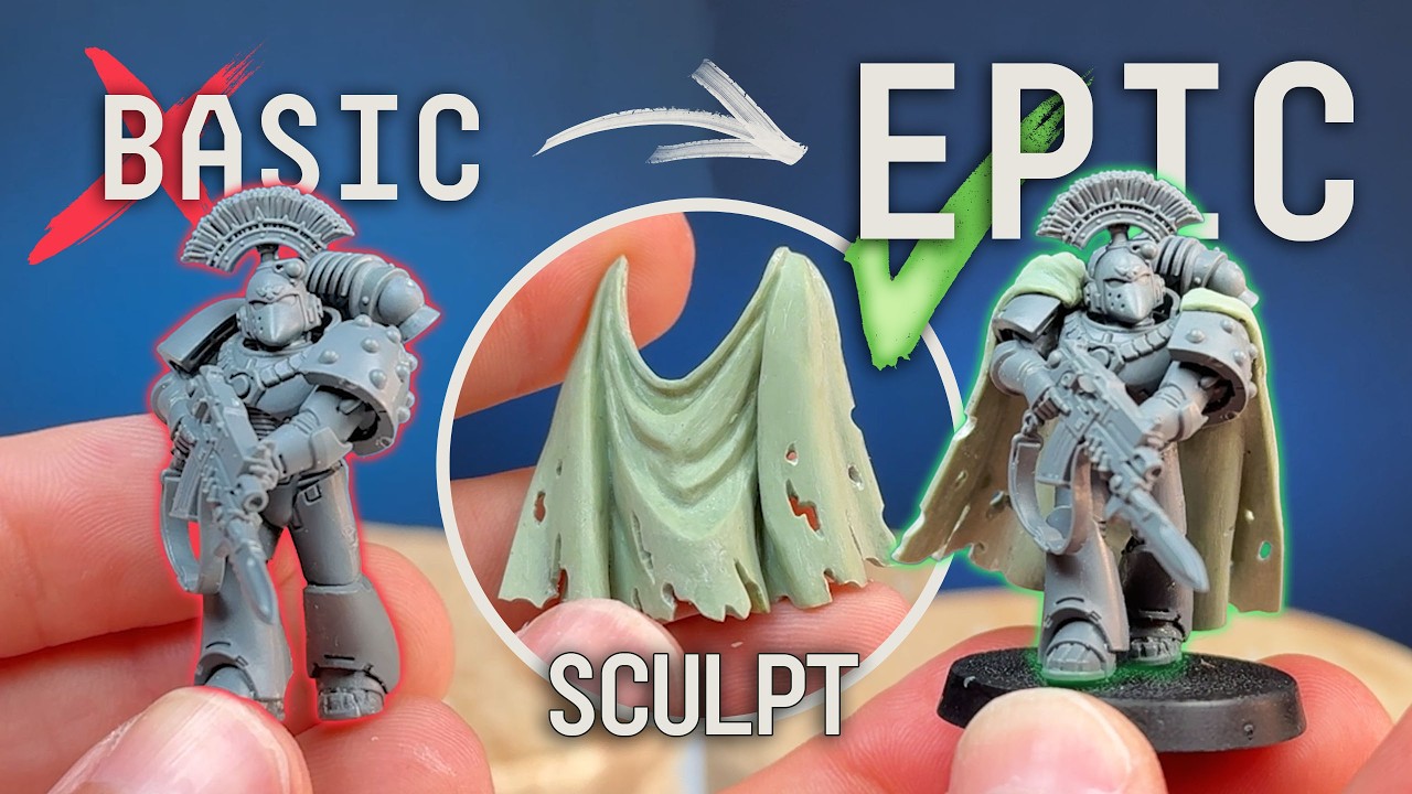 Sculpt the BEST Cape for your Warhammer Miniatures - YouTube