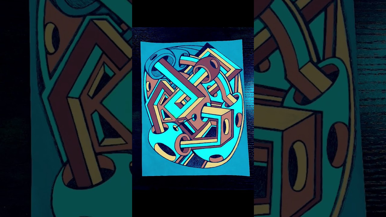 Electro Core | Geometric Art | Abstract Art | Speed Drawing | Time ...