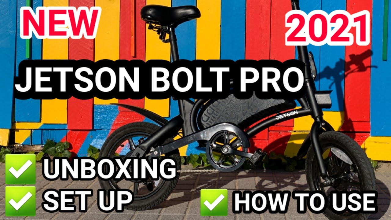 Jetson Bolt Pro Folding Electric Bike with Pedals Unboxing and Set Up ...