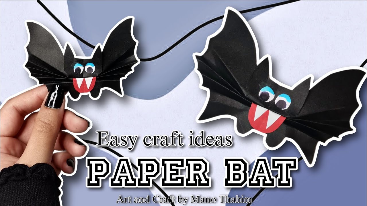 How to make Paper Bat | Halloween paper craft for kids | Scary Craft ...