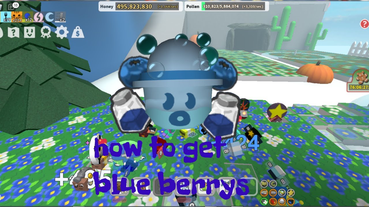 How to get quick blueberry's | bee swarm simulator - YouTube