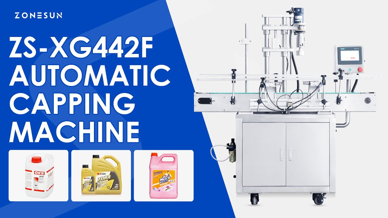 ZONESUN Automatic Bottle Capper F Style Bottle Capping Machine ZS ...