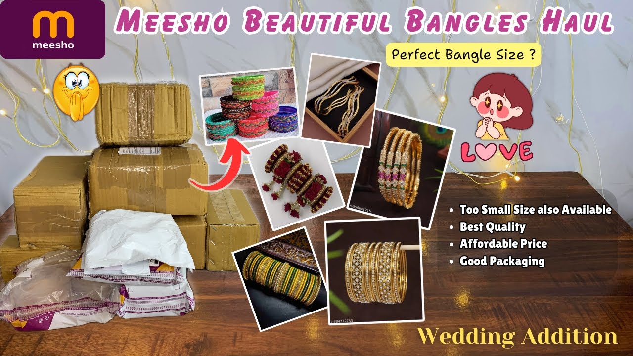 Meesho Beautiful Bangles Haul😍🤌| Affordable bangles from meesho 🌸 ...