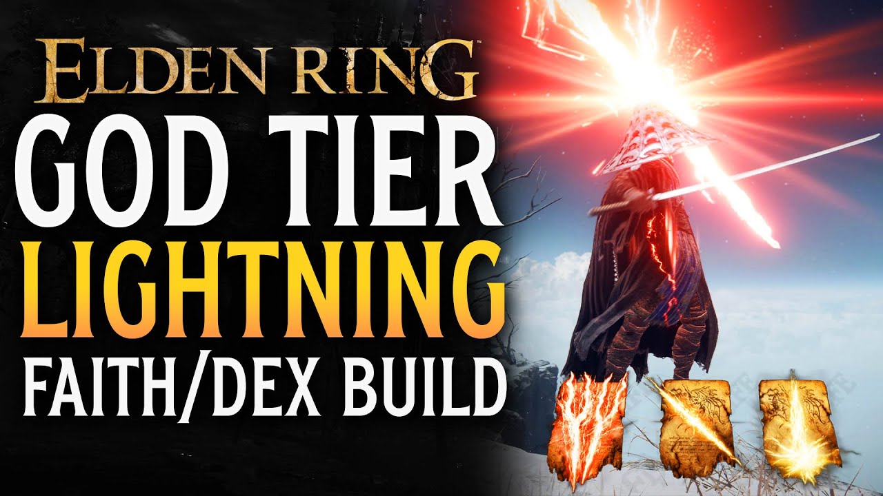 Elden Ring GOD TIER Lightning Faith Dex Build Guide INSANE DAMAGE 