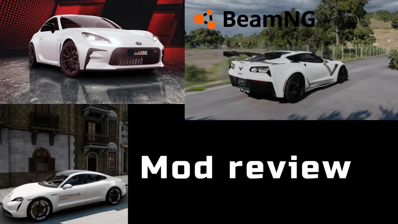 Mod Review: GR86, Porsche Taycan, Corvette C7 in BeamNG.drive - YouTube