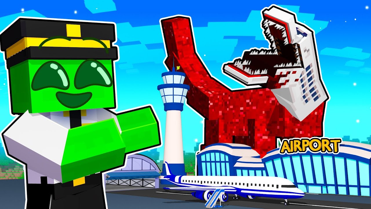 I Built an Infected Sky AIRPORT in Minecraft! - YouTube