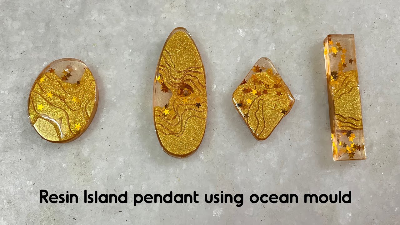 Resin Island pendant using ocean mould - YouTube