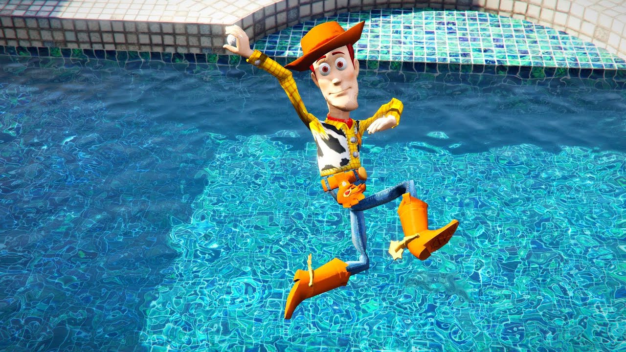 GTA 5 Water Ragdolls WOODY Jumps/Fails ep.26 (Euphoria Physics Funny ...