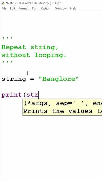 Python Trick To Repeat String Without Loop Shorts Python Coding Pythonprogramming 0635