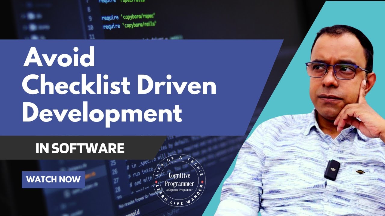 Avoid Checklist Driven Development in Software | #softwareengineering #programmers - YouTube