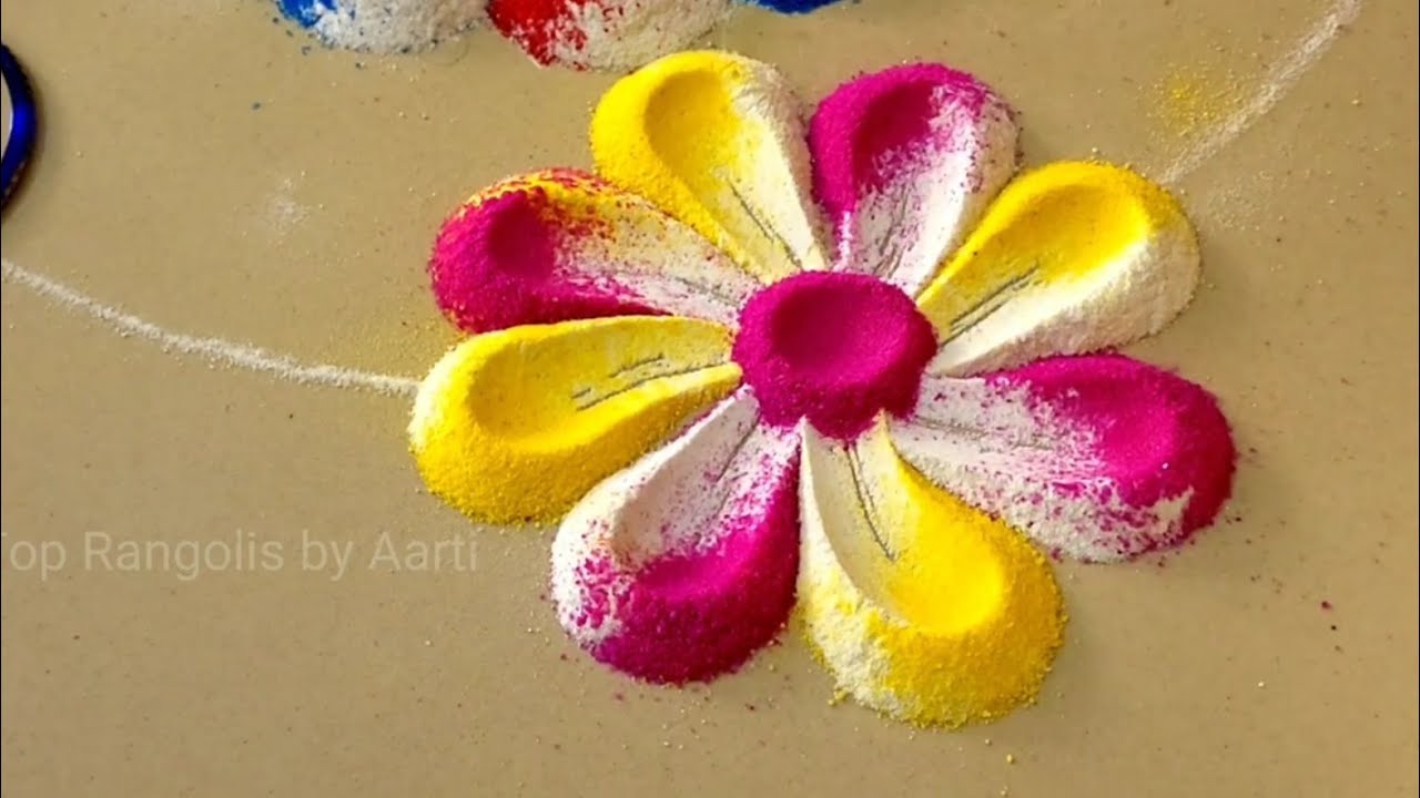 Beautiful Rangoli Designs | Simple Rangolis | Easy Rangolis | Relaxing ...