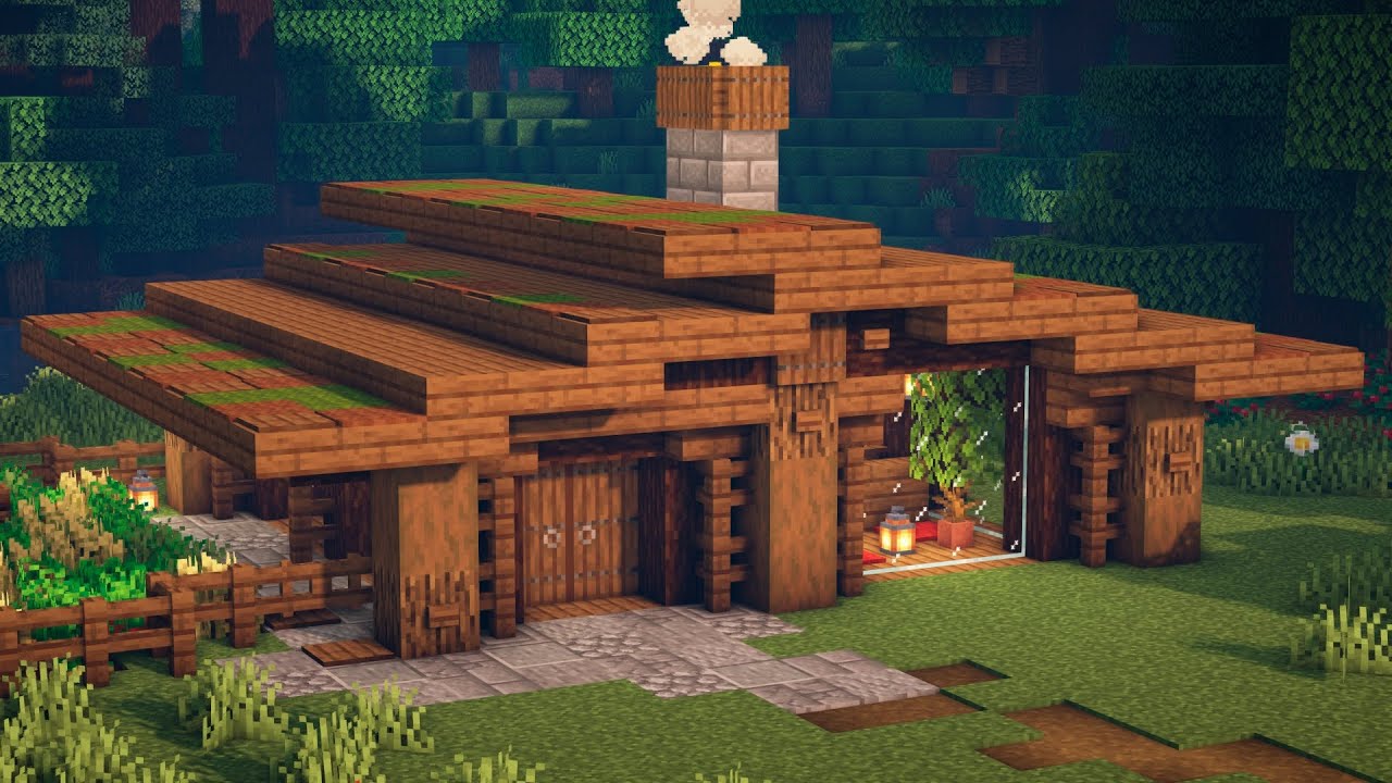 [Minecraft] How to build a starter cabin (easy tutorial) - YouTube