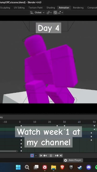 Animating challenge day 4 #roblox #gamedev #blender #animation #3dgamedevelopment # ...