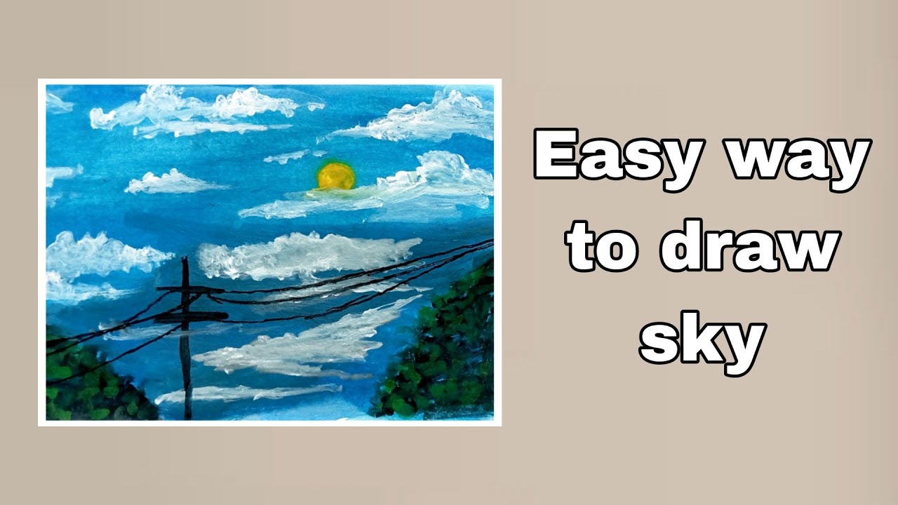 Easy way to draw sky | Water colour art | Artistic Universe - YouTube