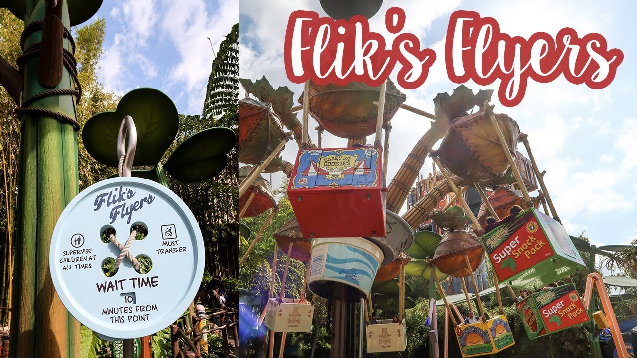 Flik's Flyers at California Adventure A Bug's Land - YouTube