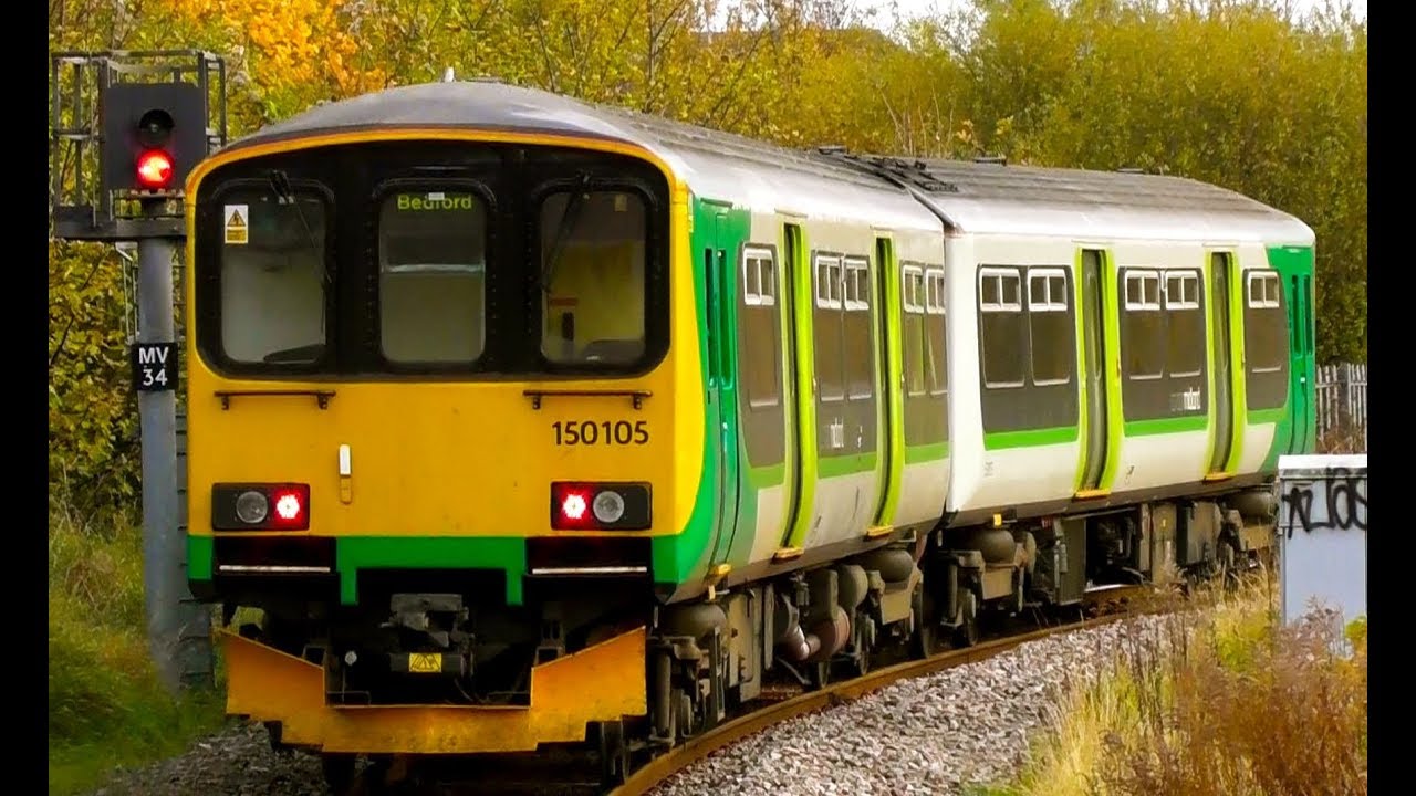London Midland Class 150 - 150105 Departs Bedford St Johns For ...