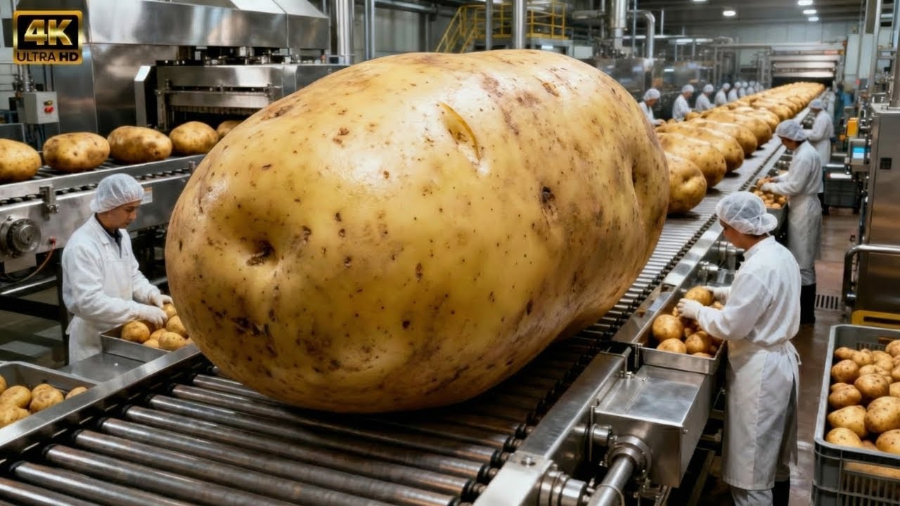Inside Modern Potato Chip Factory: From Whole Potatoes to Perfectly ...