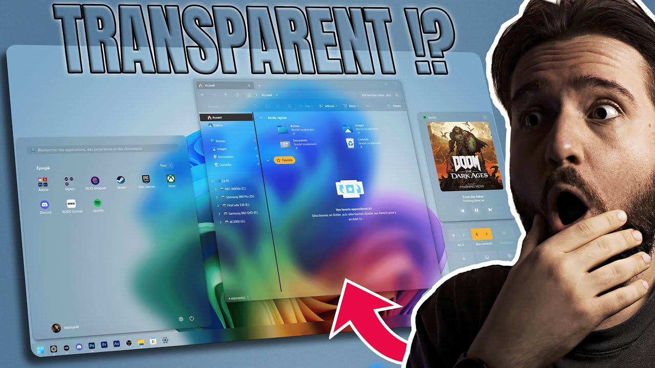 J’ai rendu Windows TRANSPARENT… et c’est fou - YouTube